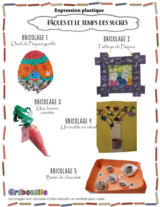 Pâques / Le temps des sucres - Gribouille éducatif